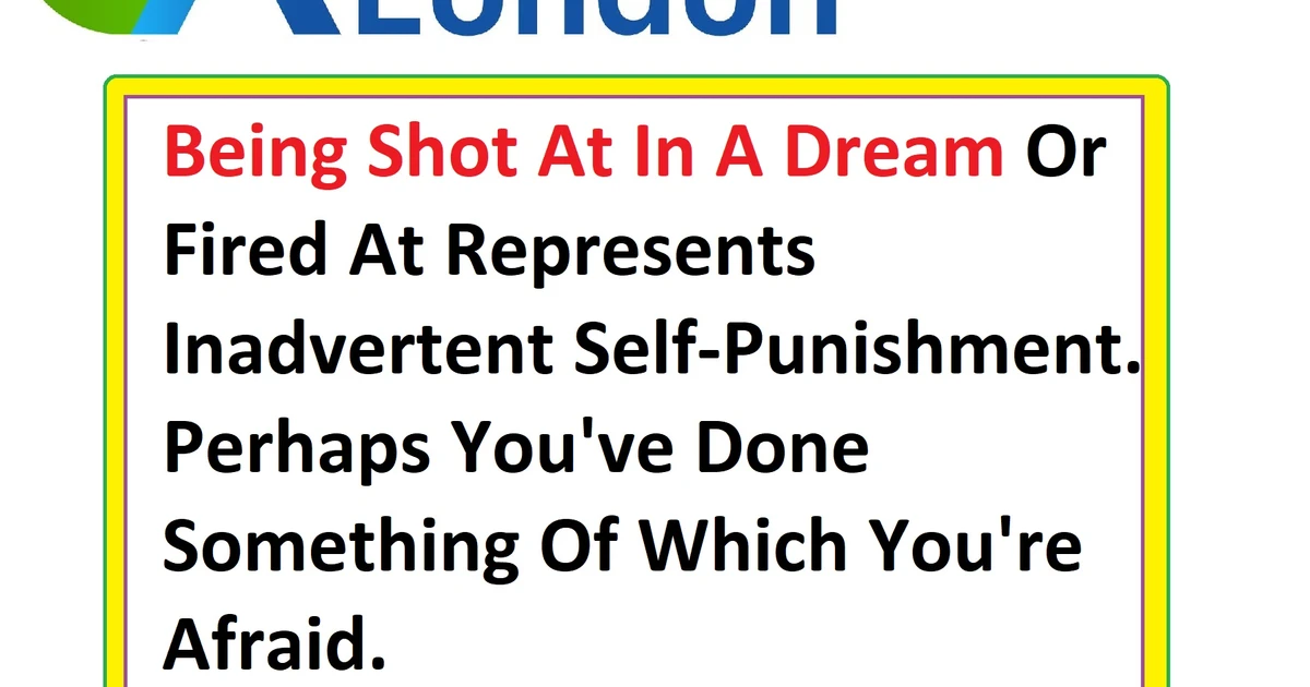 Being Shot At In A Dream - Warning For Neglect And Depression