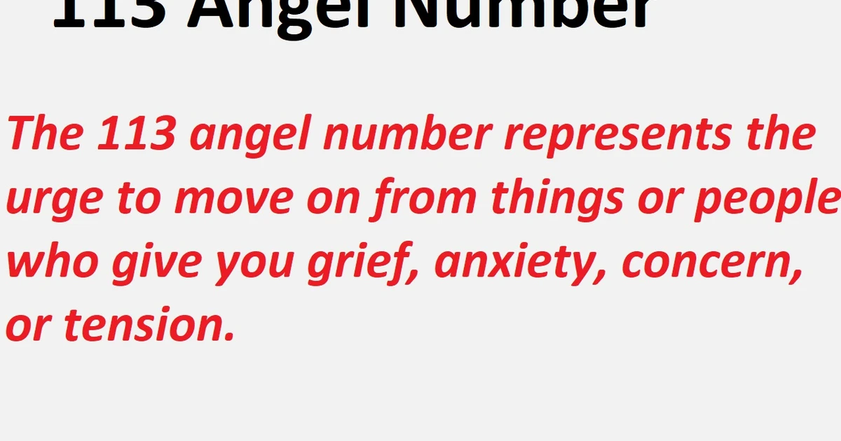 113 Angel Number - Compassion And Love